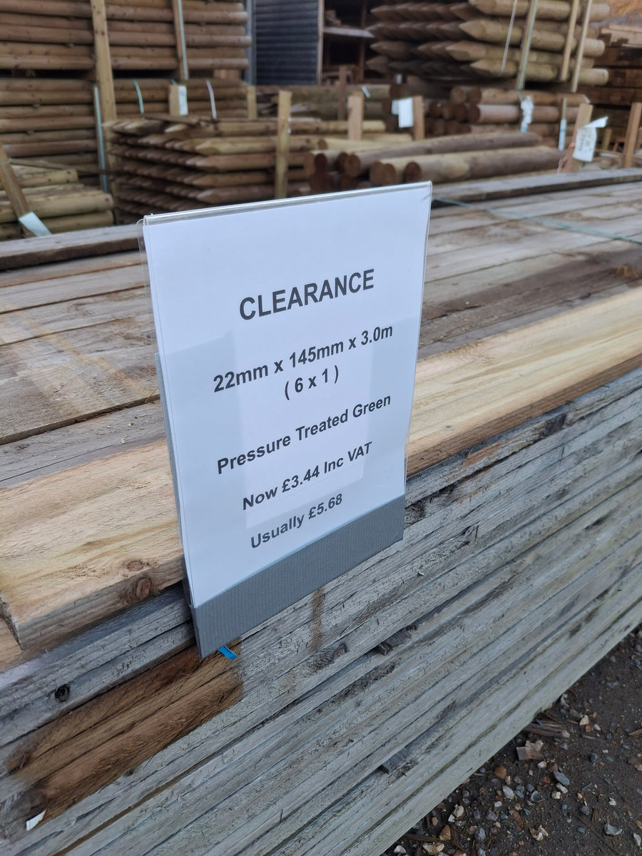22mm x 145mm x 3m Pressure Treated Timber Boards – Clearance Stock ...